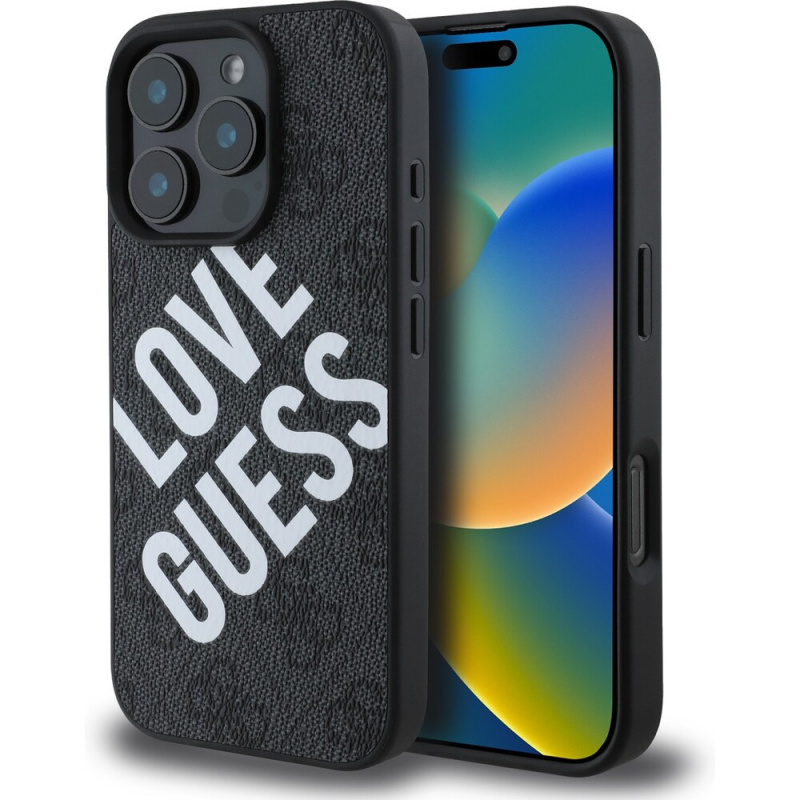 Guess 4G Big Love Logo kryt s MagSafe pro iPhone 16 Pro - šedý ...